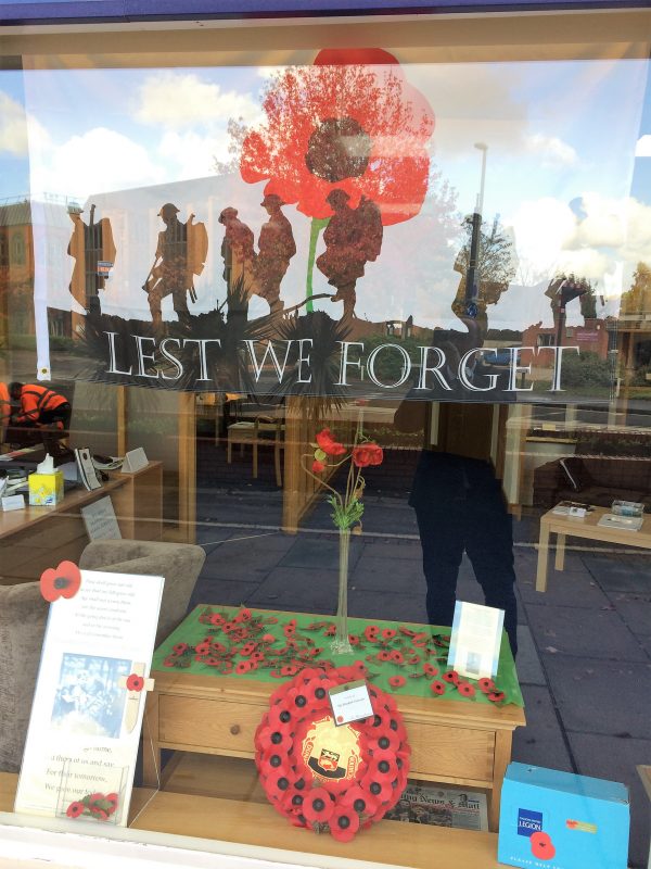 Remembrance Window Display – Woking Branch
